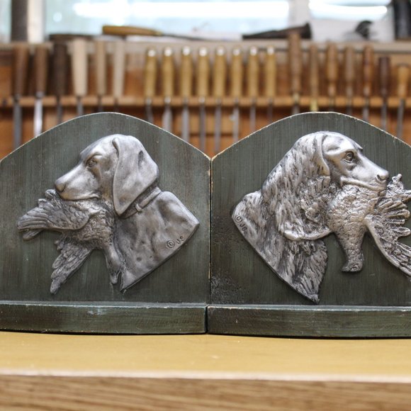 Accents | Vintage Sporting Hunting Dog Bookends Retriever Hunting ...